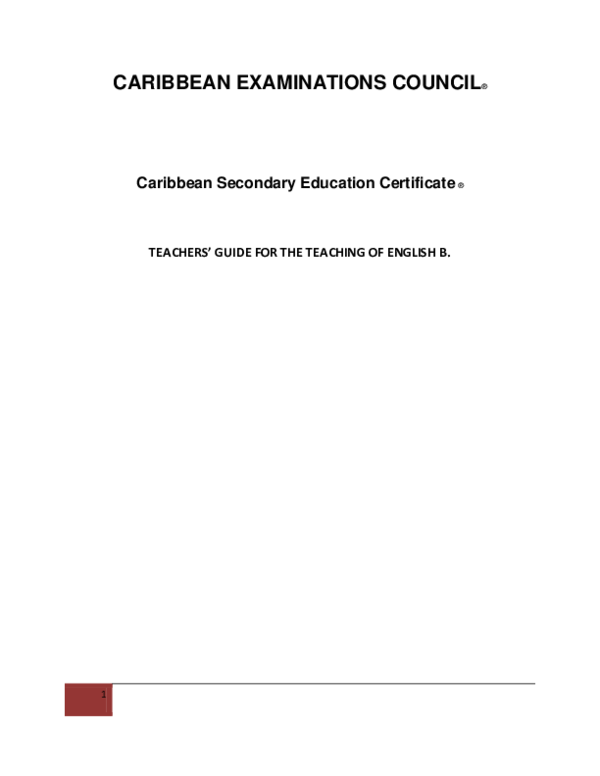 (PDF) CARIBBEAN EXAMINATIONS COUNCIL