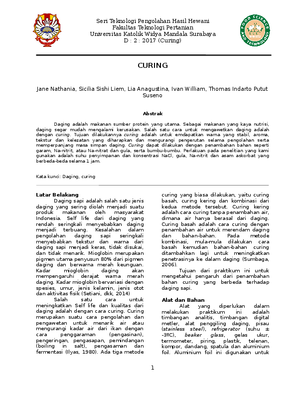 (DOC) Curing Daging