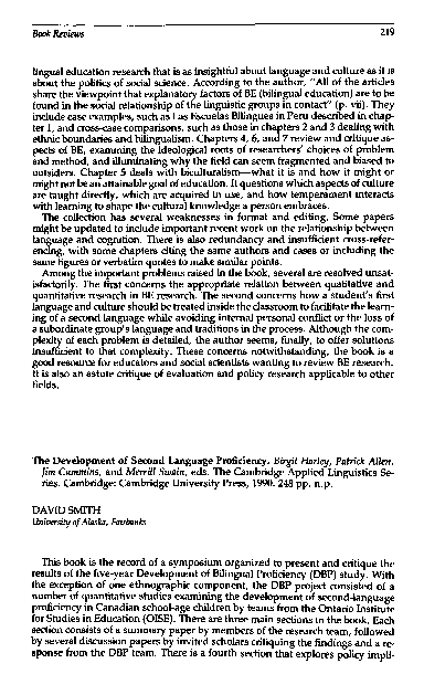 (PDF) The Development of Second Language Proficiency