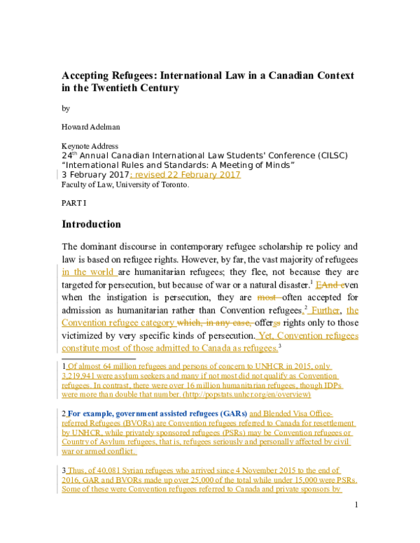 (DOC) Accepting Refugees: International Law in a Canadian Context in ...