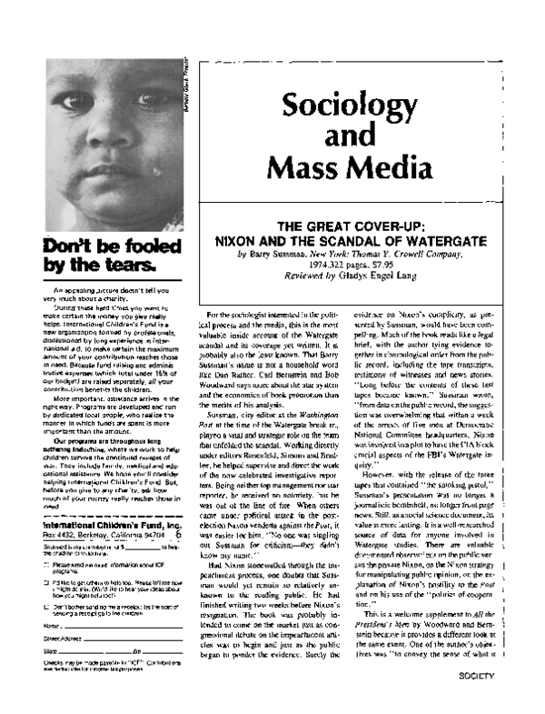 (PDF) Sociology and mass media