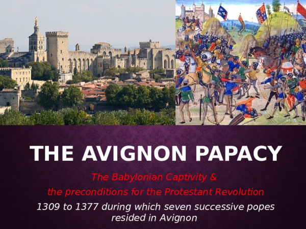 (PPT) The Avignon Papacy