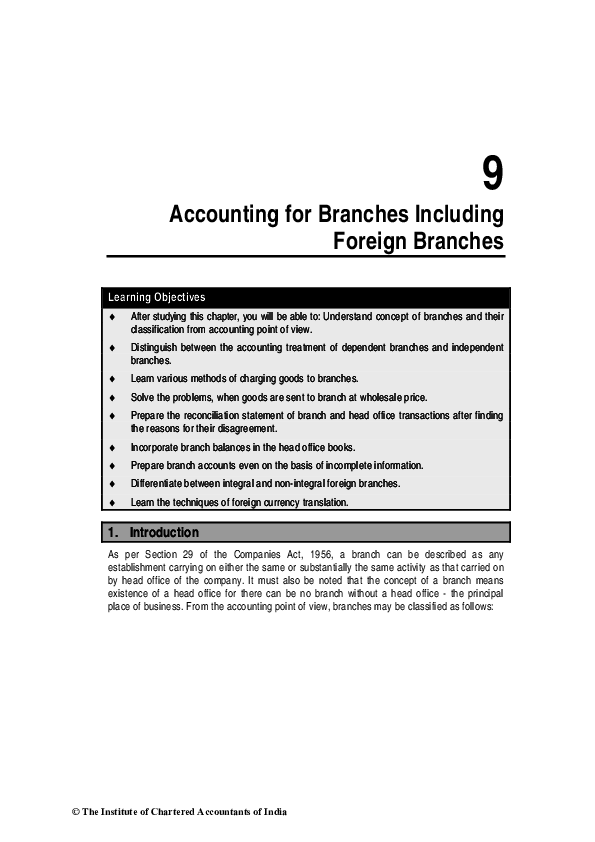 (PDF) Accounting for Branches Including Foreign Branches