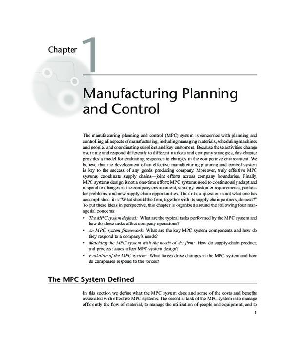 (PDF) Manufacturing Planning and Control CONFIRMING PAGES