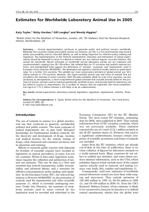 (PDF) ANIMAL TESTING