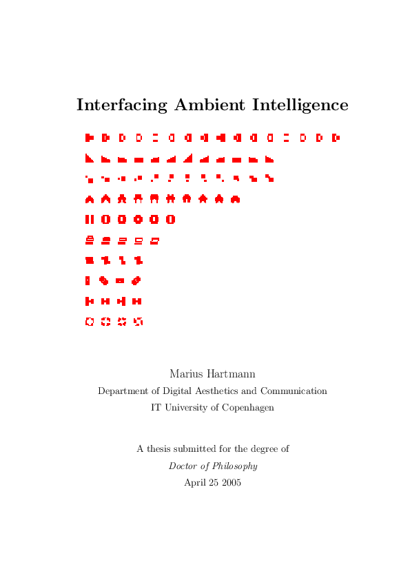 (PDF) Interfacing Ambient Intelligence