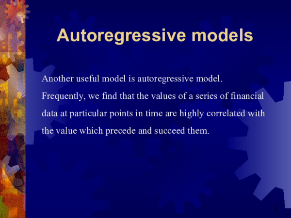 (PPT) Autoregressive models