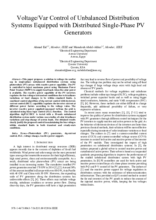 (PDF) ADVANCED TOPOLOGY TO MINIMIZE LEAKAGE CURRENT OF GRID-TIED PV SYSTEMS | Electrical ...
