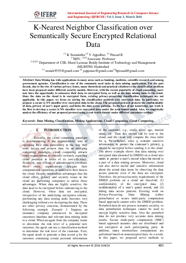 (PDF) K-Nearest Neighbor Classification over.pdf