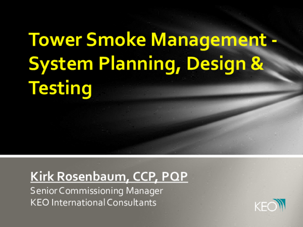 (PDF) Tower Smoke Management - System Planning, Design & Testing