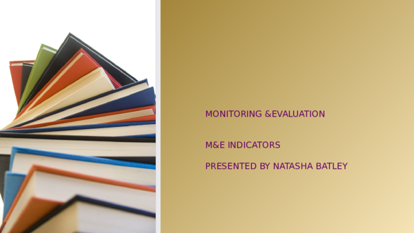 Ppt Monitoring And Evaluation Indicators Pptx
