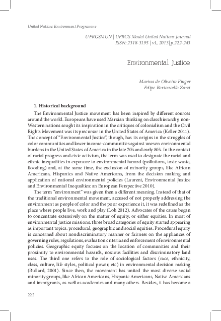 (PDF) Environmental Justice