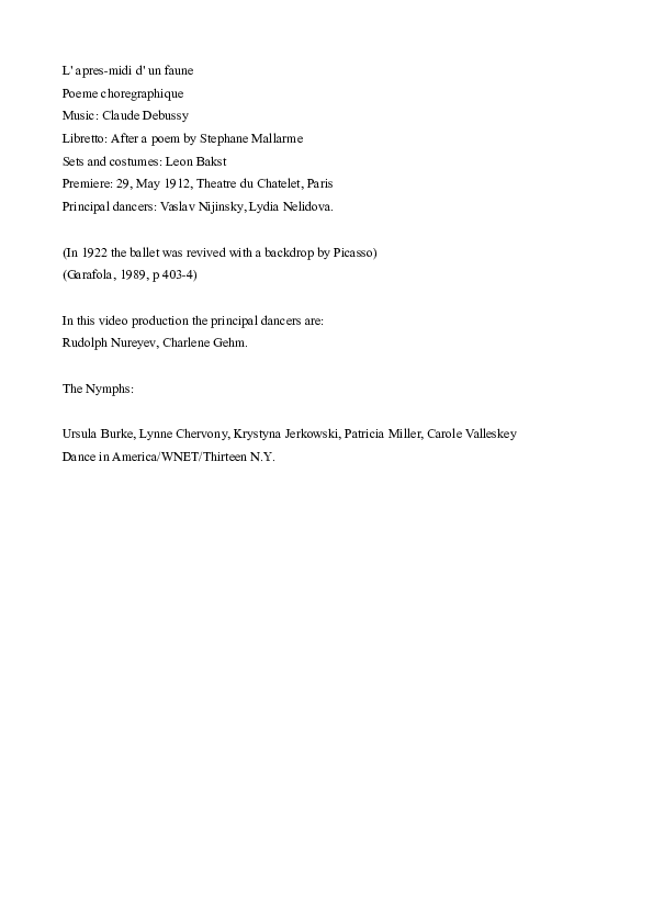 (DOC) A psychoanalytic approach and interpretation of Vaslav Nijinsky's ...