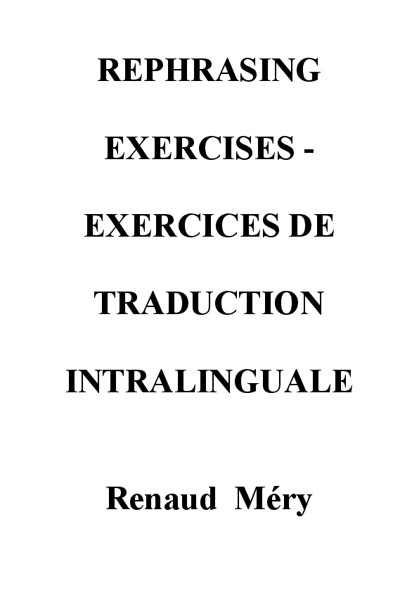 reformulation exercises english pdf