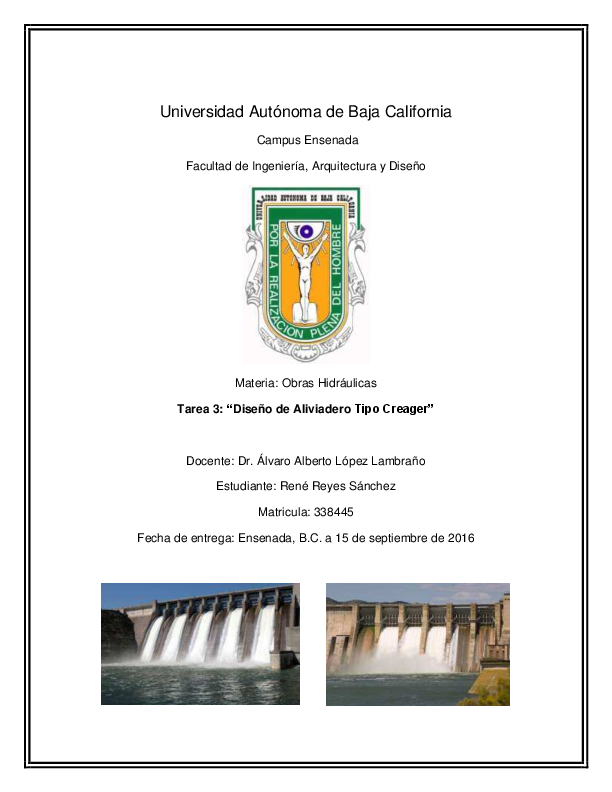 (PDF) Aliviadero Tipo Creager