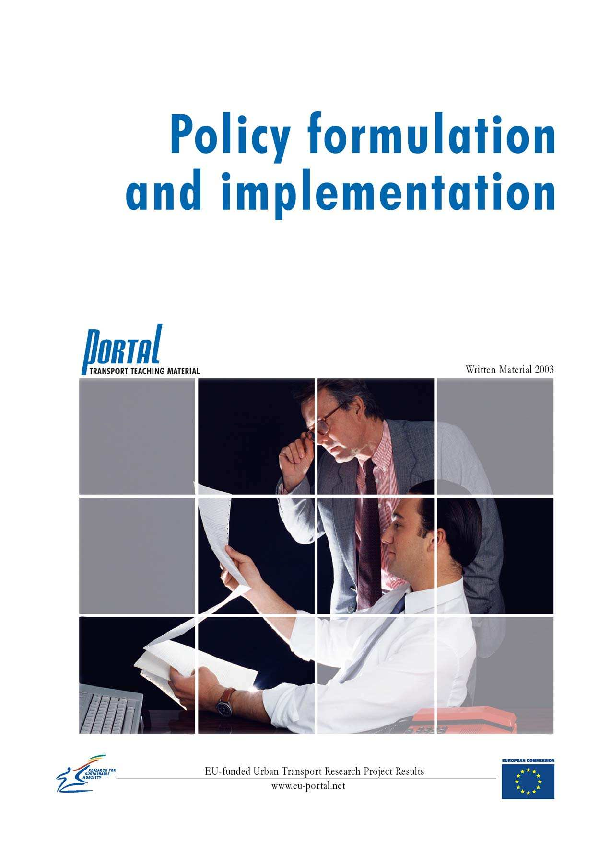 (PDF) Policy Formulation and Implementation