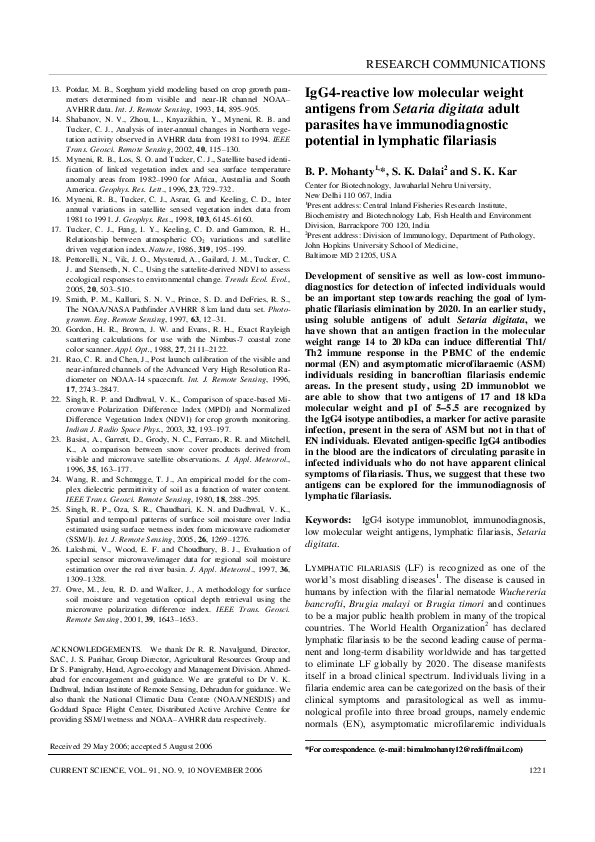 (PDF) IgG4-reactive low molecular weight antigens from Setaria digitata ...