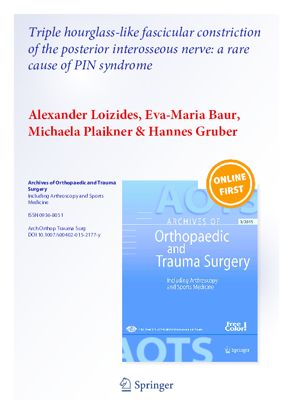 (PDF) Triple hourglass-like fascicular constriction of the posterior ...