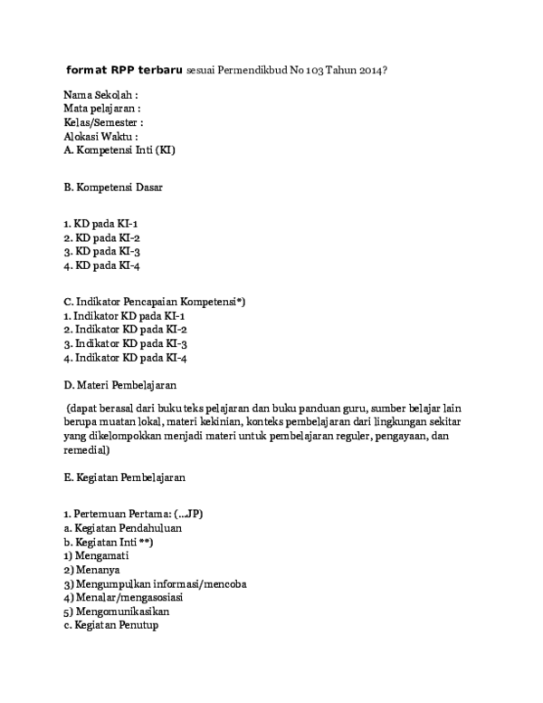 (DOC) format RPP terbaru.docx | Ruben pampang lotong - Academia.edu