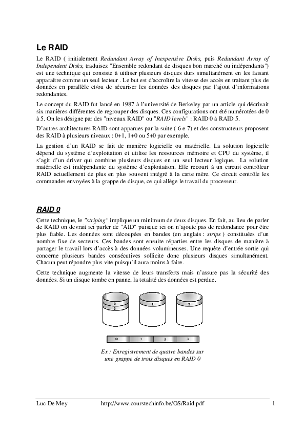 (PDF) Le RAID