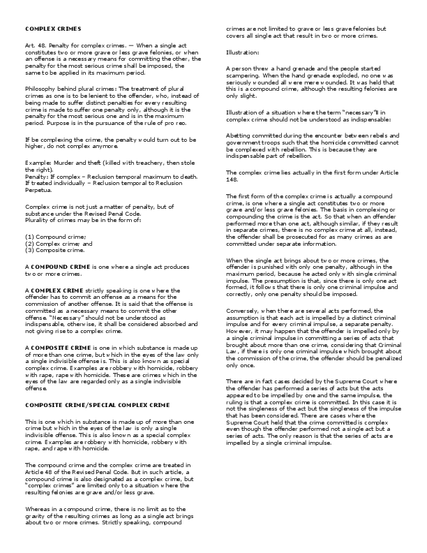 (PDF) COMPLEX CRIMES