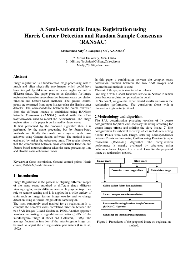 (PDF) A Semi-Automatic Image Registration using Harris Corner Detection and Random Sample ...