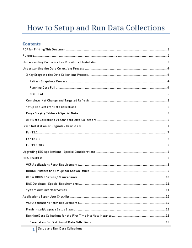 (PDF) How to Setup and Run Data Collections