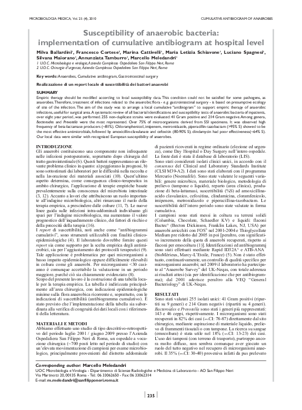 (PDF) Susceptibility of anaerobic bacteria: implementation of ...