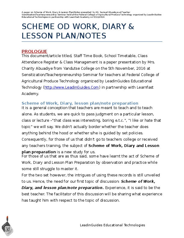 (DOC) SCHEME OD WORK DIARY LESSON PLANNOTES