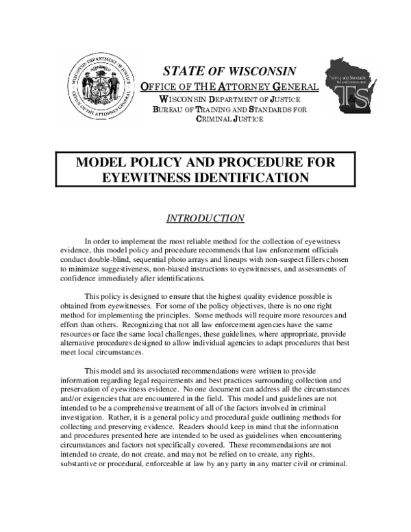 (PDF) STATE OF WISCONSIN OFFICE OF THE ATTORNEY GENERAL WISCONSIN ...