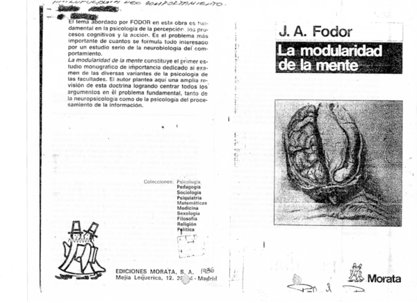 (PDF) FODOR. La modularidad de la mente.