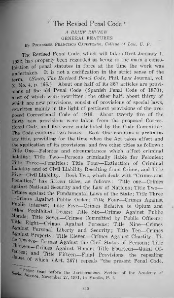 (PDF) V The Revised Penal Code * A BRIEF REVIEW GENERAL FEATURES