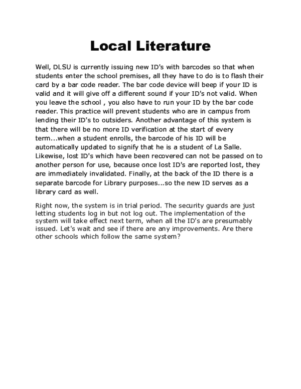 (DOC) Local Literature | Barichi Angeles - Academia.edu