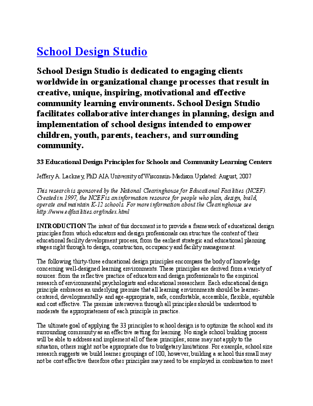 (DOC) School Design Studio