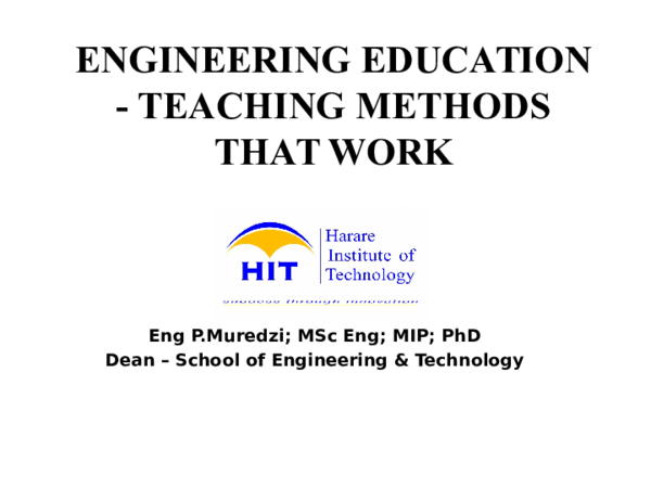 (PPT) ENGINEERING EDUCATION presentation