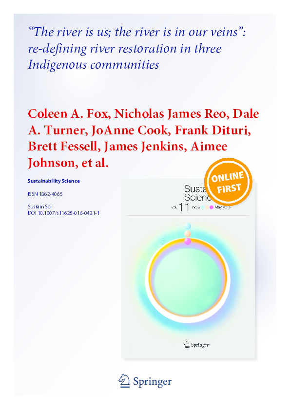 (PDF) “The river is us; the river is in our veins”: re-defining river ...