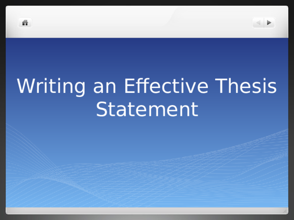 (PPT) Introduction to writing a thesis statement