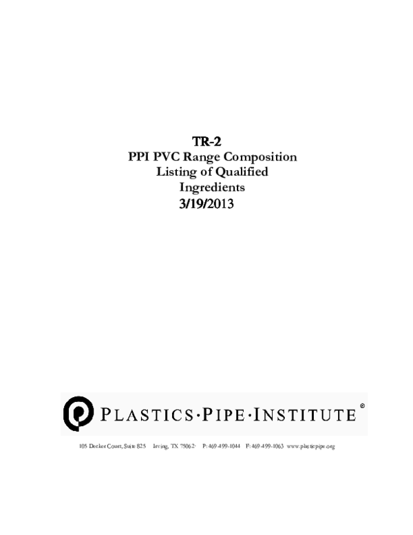 (PDF) TR-2/2011 PPI PVC Range Composition Listing of Qualified Ingredients