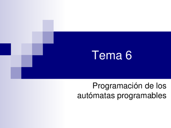 (PDF) Tema 6 Programación de los autómatas programables