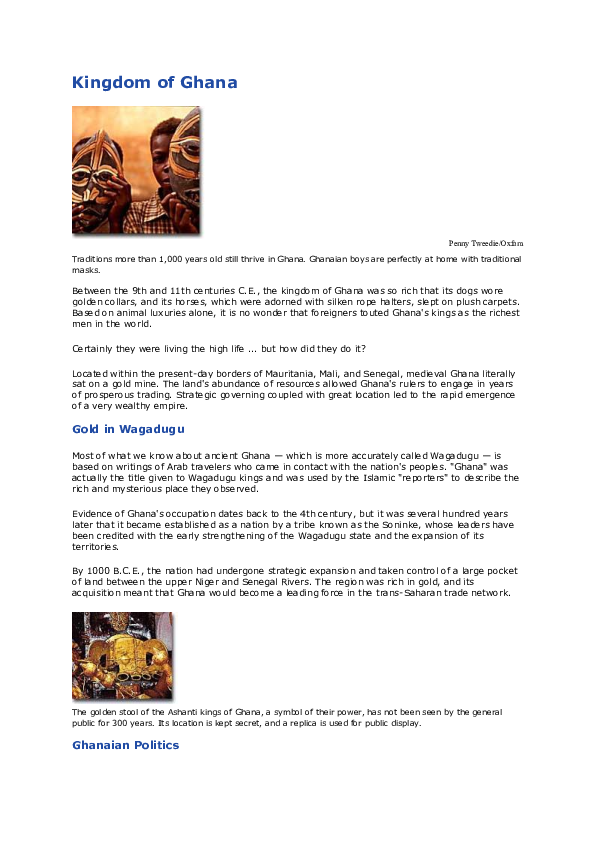(PDF) Kingdom of Ghana
