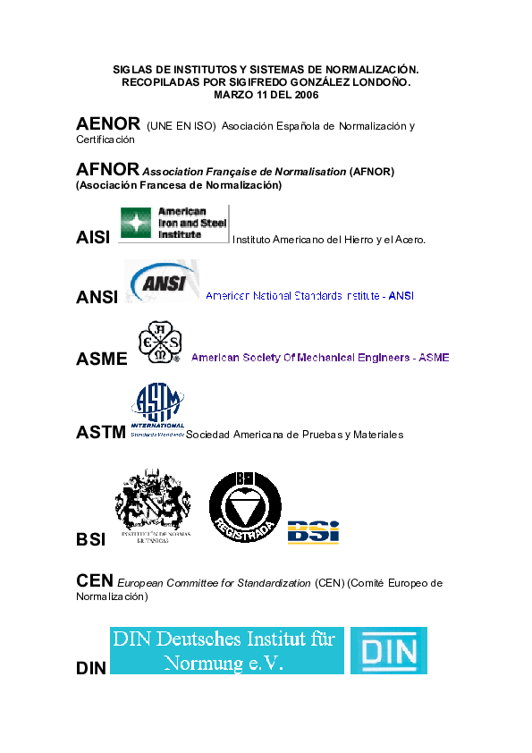 (DOC) BSI CEN European Committee for Standardization (CEN) (Comité ...
