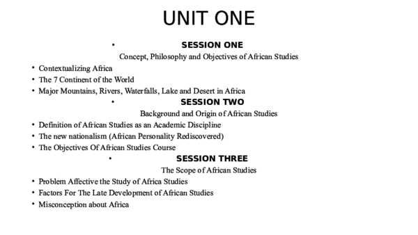 (PPT) african studies