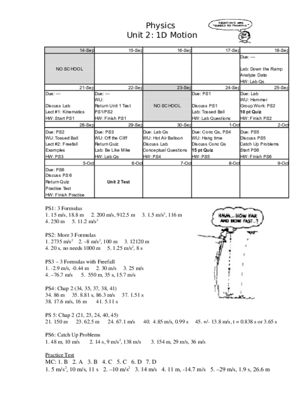 (DOC) Physics Unit 2: 1D Motion | Johnathon Bakers - Academia.edu