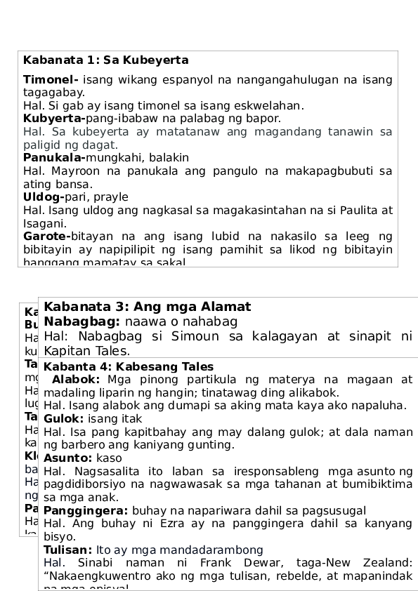 (DOC) Kabanata 1: Sa Kubeyerta