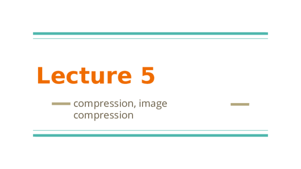(PPT) Lecture 5 Compression