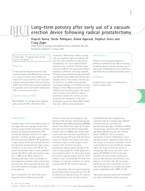 (PDF) Long-term potency after early use of a vacuum erection device ...
