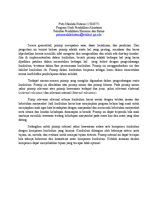 (DOC) Prinsip Relevansi yang dapat Mencapai Tujuan Kurikulum dan ...