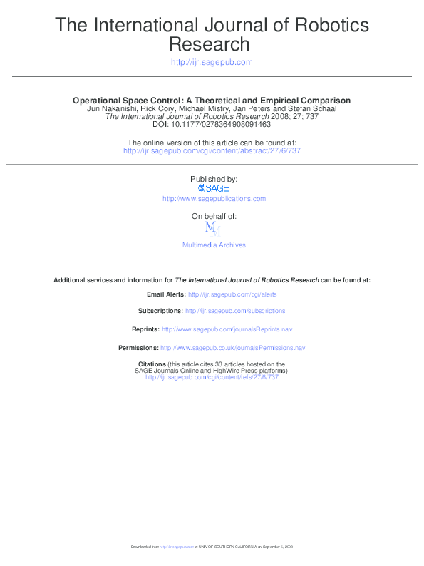 (PDF) The International Journal of Robotics