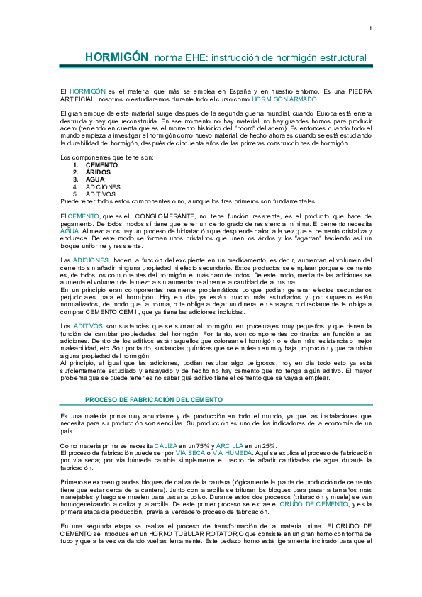 (PDF) HORMIGÓN norma EHE: instrucción de hormigón estructural