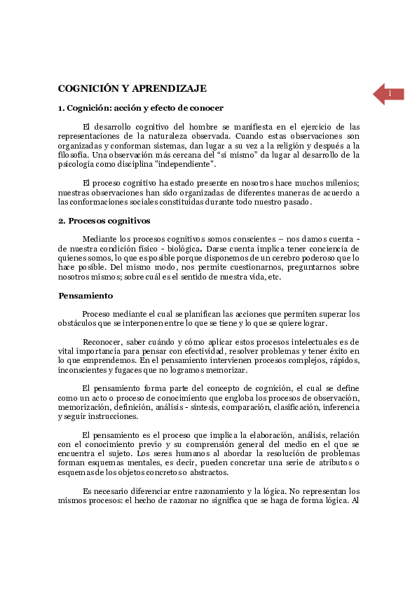 Pdf Cognición Y Aprendizaje